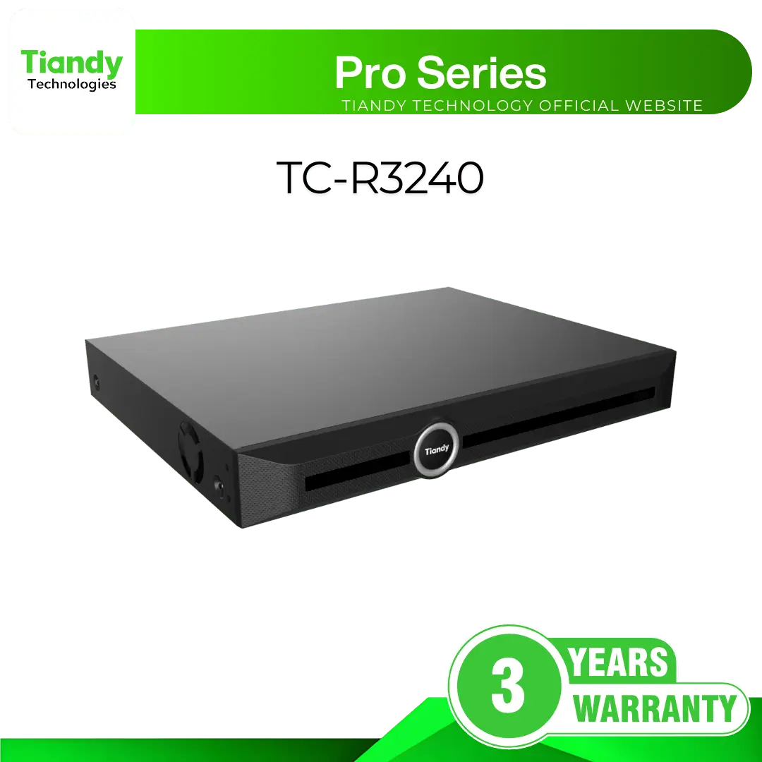 Tiandy TC-R3240 PS: 40-Channel 4K NVR with Dual HDD Support - Tiandy Technology